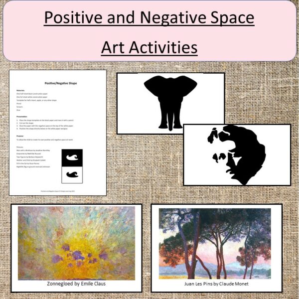 Art: Positive and Negative Space Activities Kindergarten and First ...