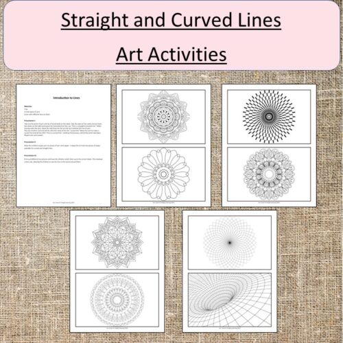 Art: Straight and Curve Lines Activities Kindergarten and First Grade ...