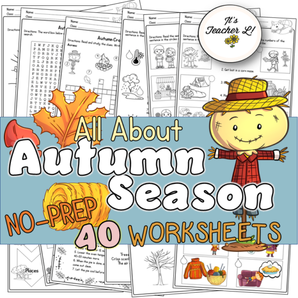 Autumn | Fall Season No-Prep ELA Worksheets | Made By Teachers