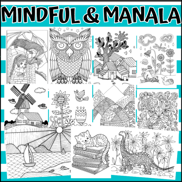 Mindful & Mandala Coloring Pages { Animals, Summer, Spring, Flowers ...