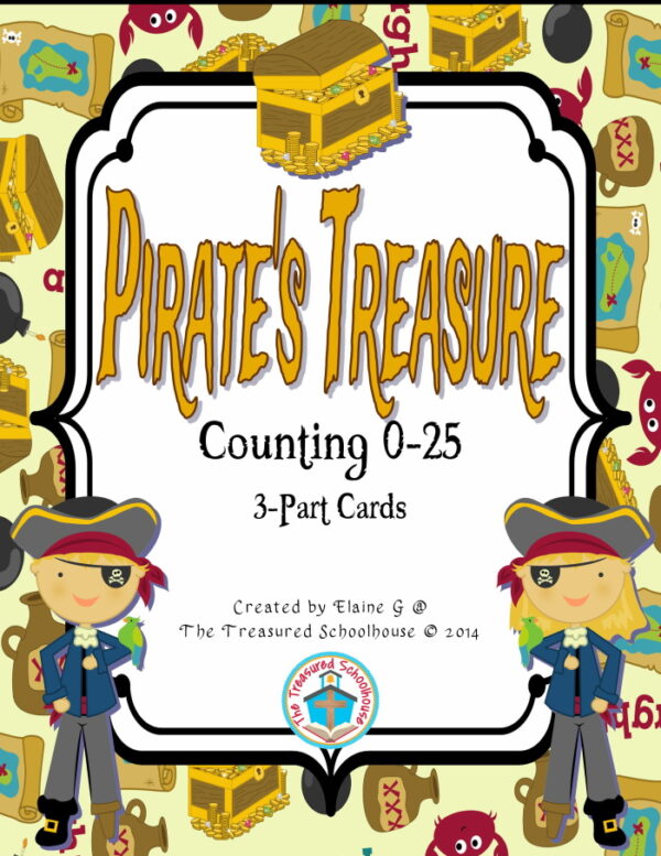 Counting 0-25 3-Part Matching Cards with Pirates | Made By Teachers