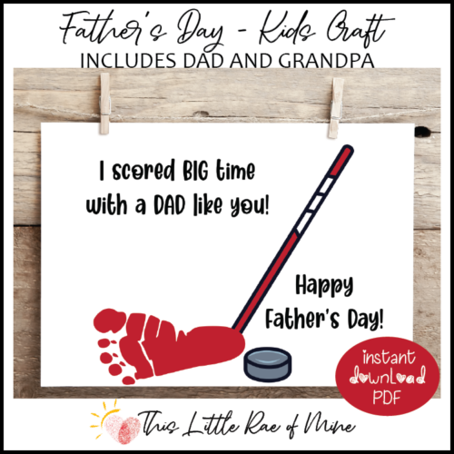 Scored Big time - Hockey - Happy Father's Day - printable - Footprint ...