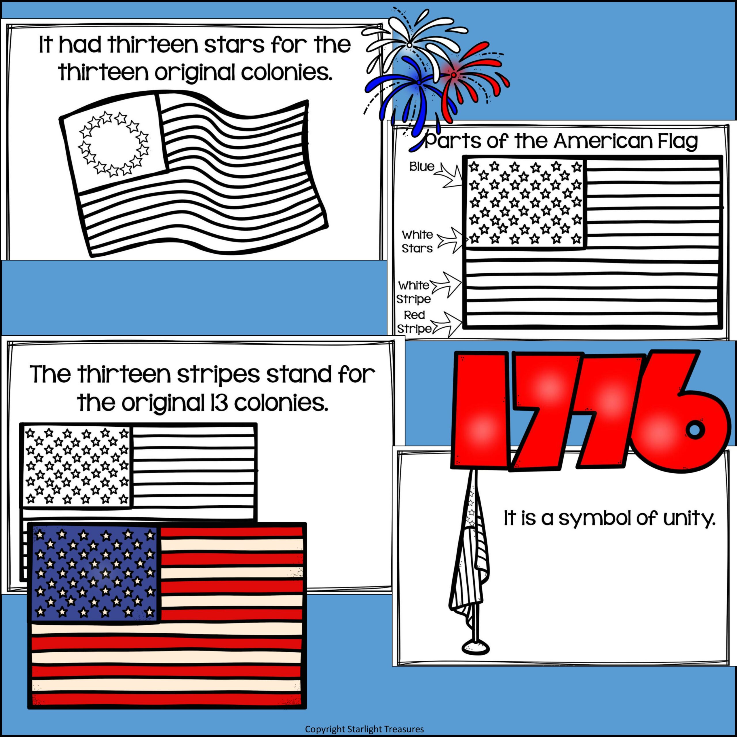 American Flag Mini Book for Early Readers: American Symbols | Made By ...