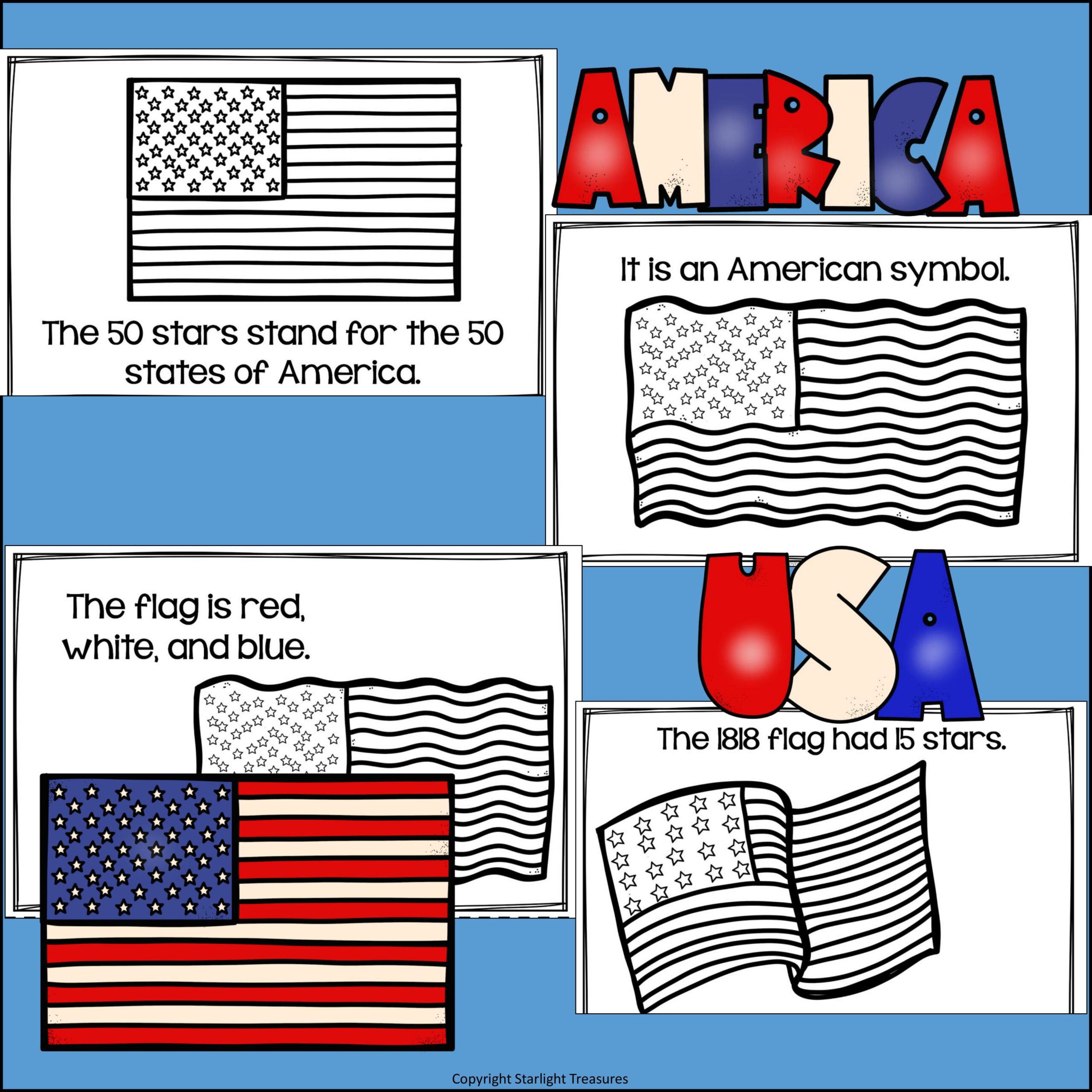American Flag Mini Book for Early Readers: American Symbols | Made By ...