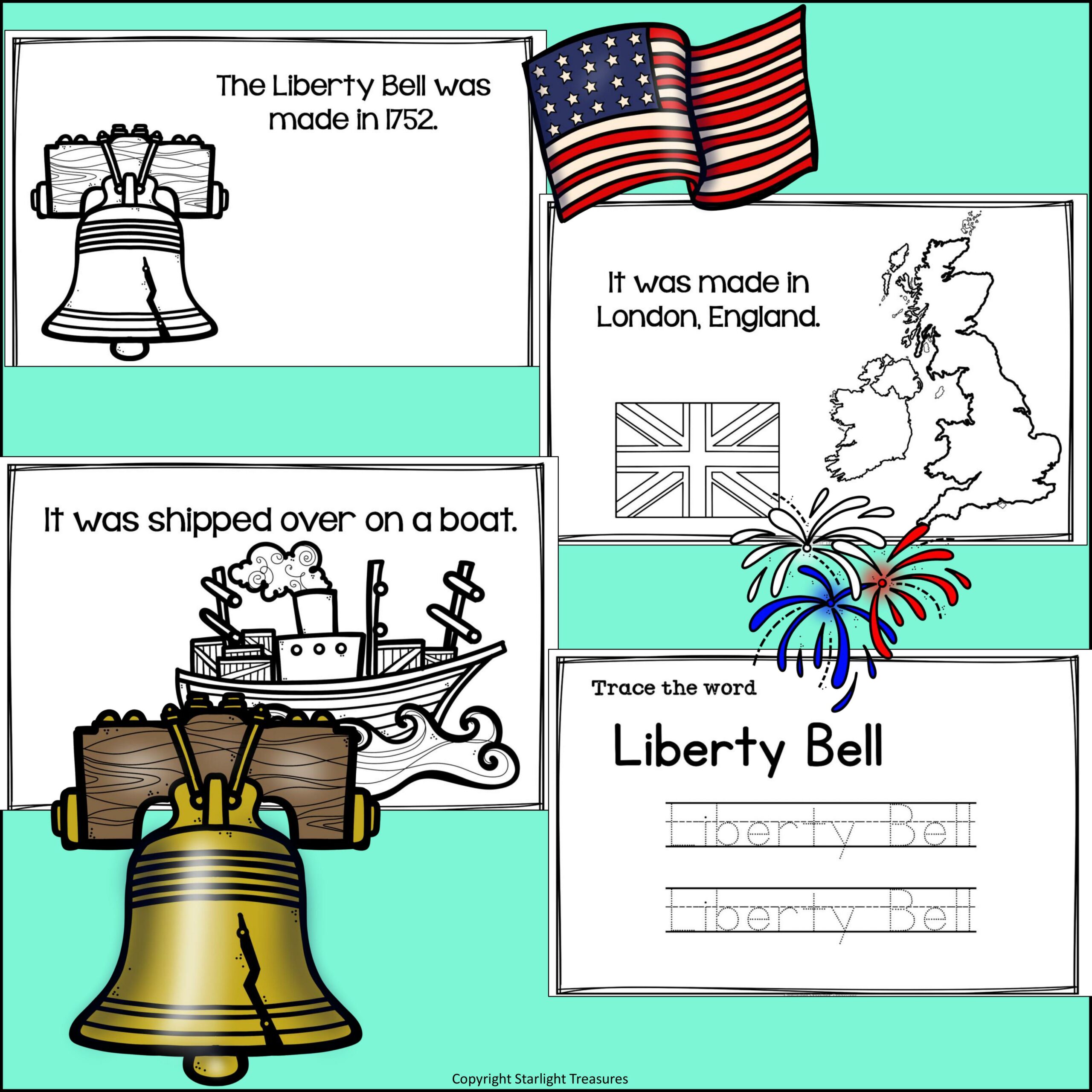 Liberty Bell Mini Book for Early Readers: American Symbols | Made By ...