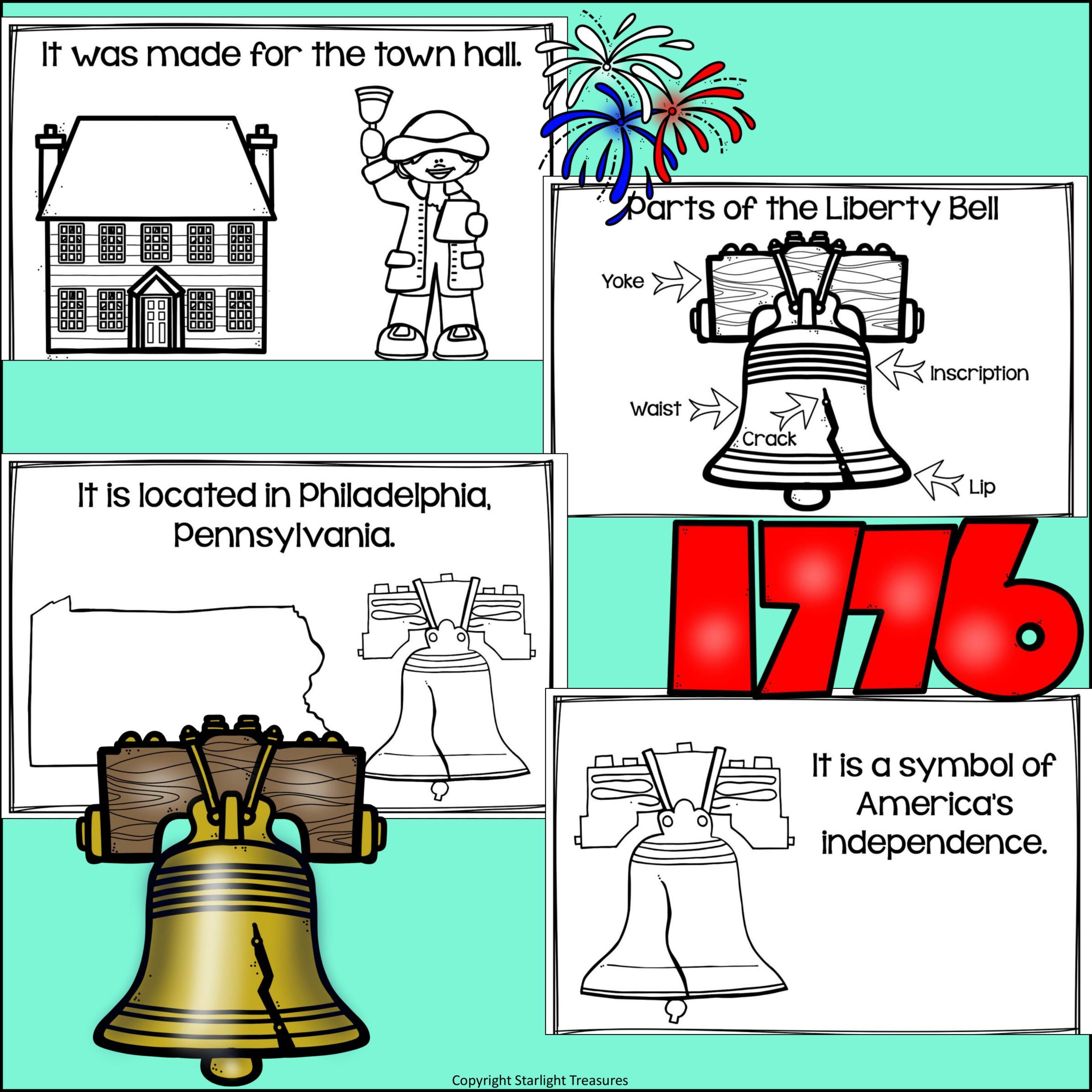 Liberty Bell Mini Book for Early Readers: American Symbols | Made By ...