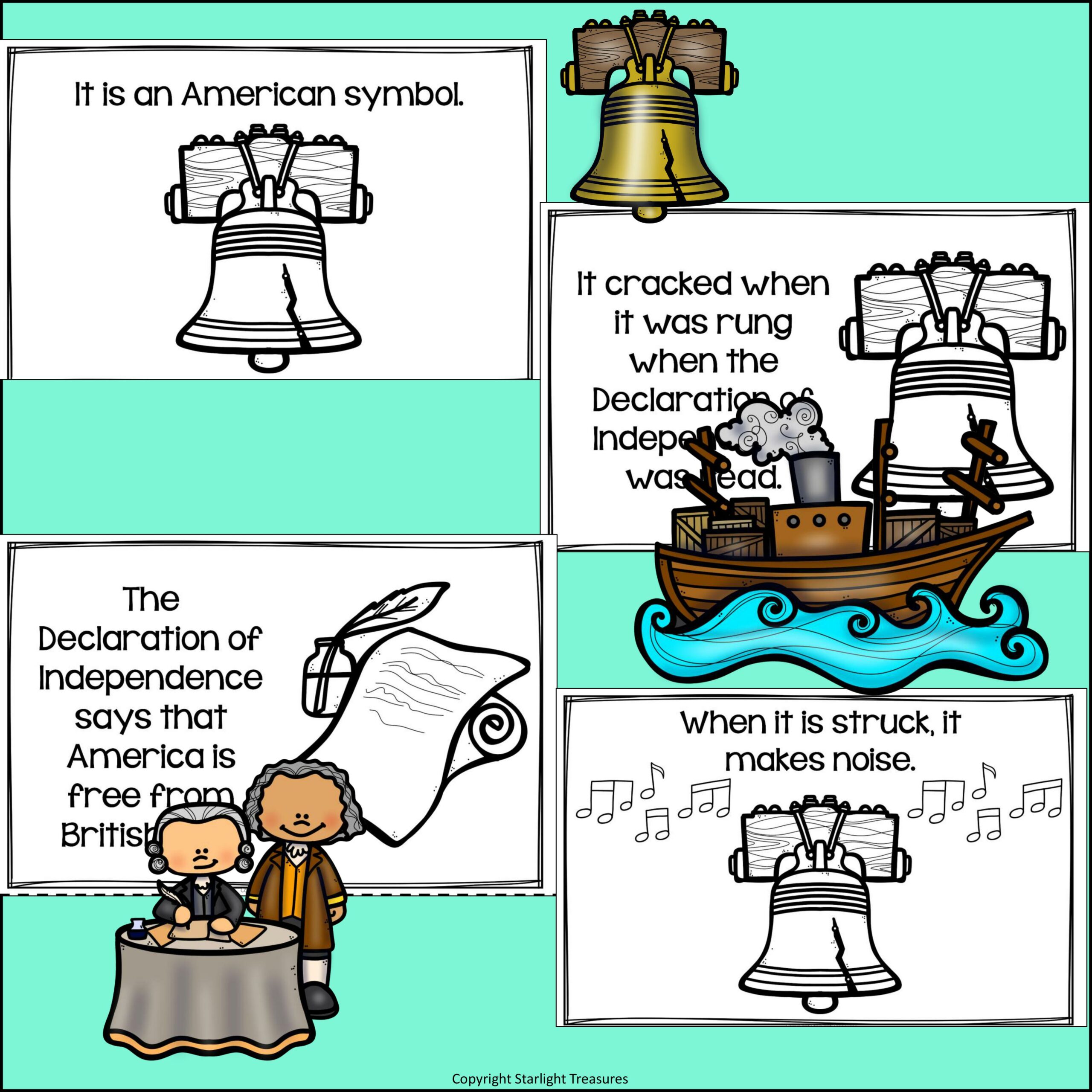 Liberty Bell Mini Book for Early Readers: American Symbols | Made By ...