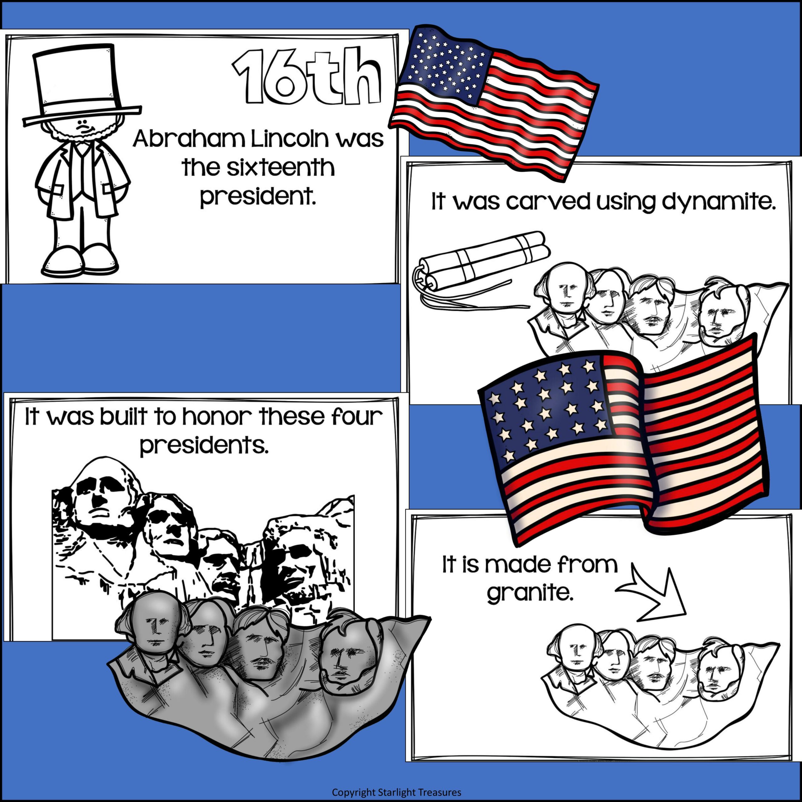 Mount Rushmore Mini Book for Early Readers: American Symbols | Made By ...