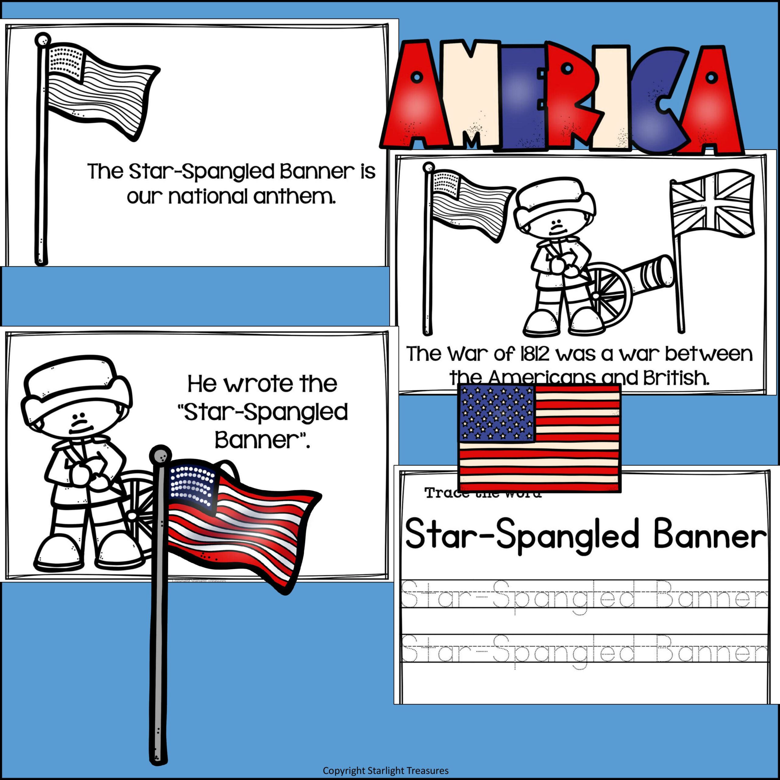 Star-Spangled Banner Mini Book for Early Readers: American Symbols ...