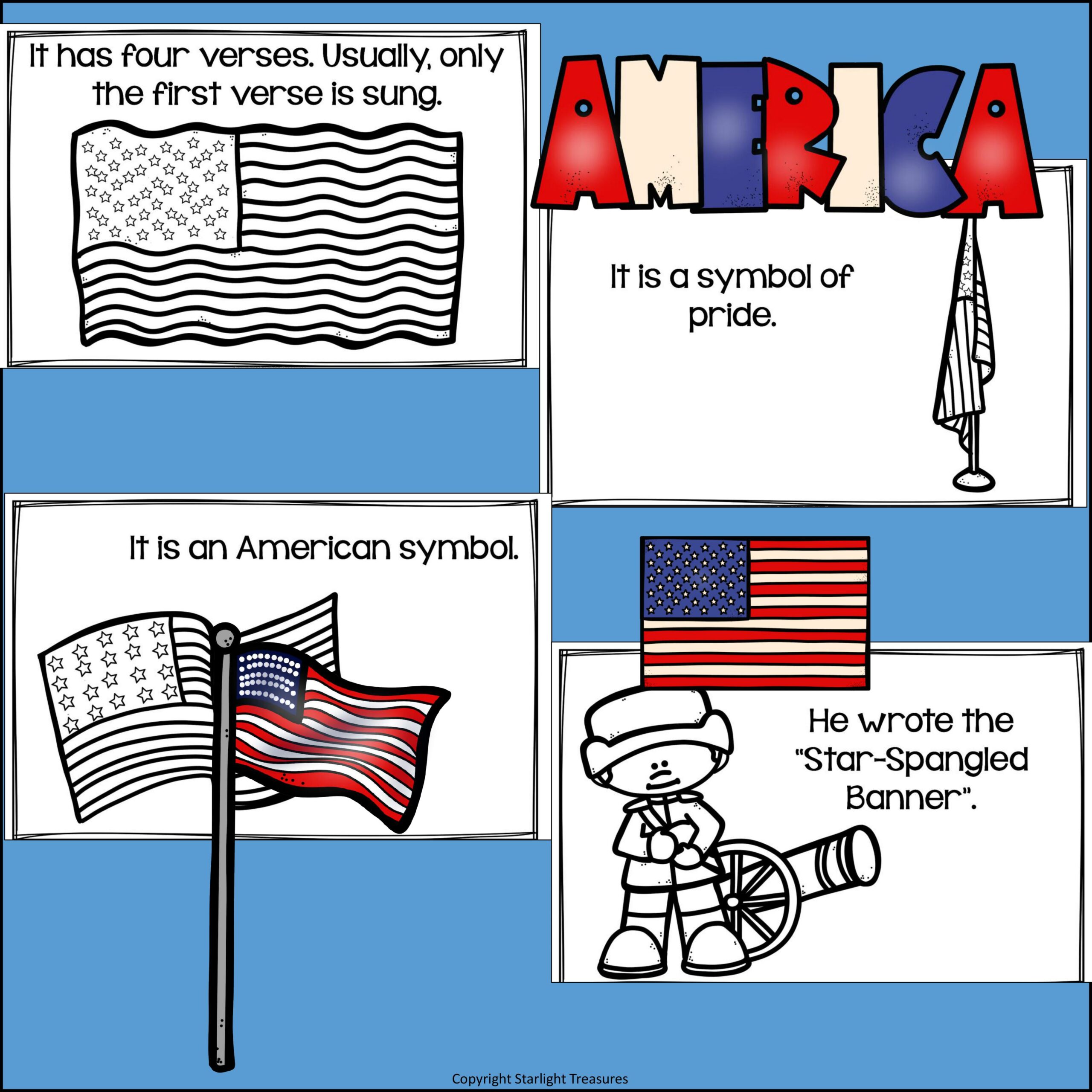 Star-Spangled Banner Mini Book for Early Readers: American Symbols ...