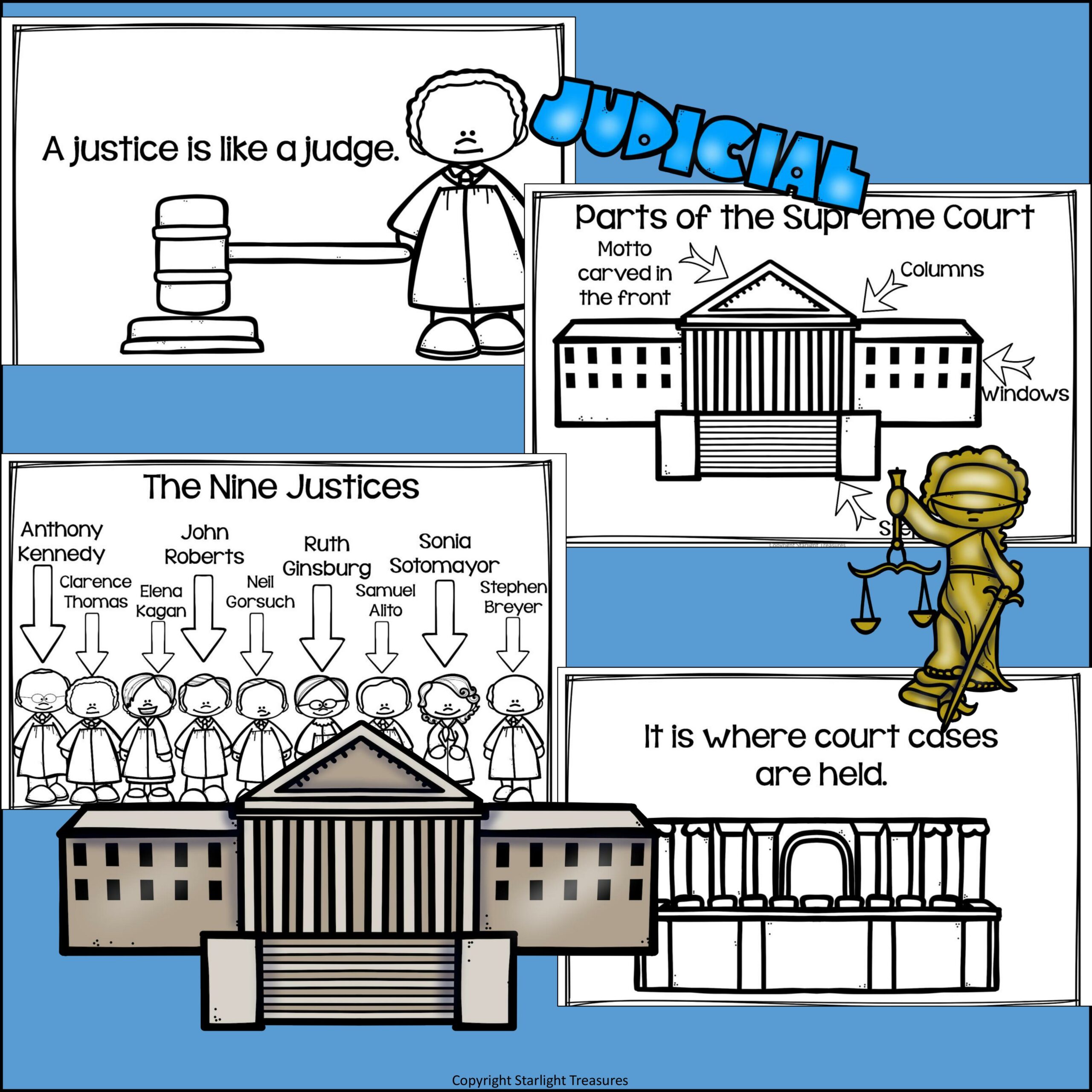 Supreme Court Mini Book for Early Readers: American Symbols | Made By ...