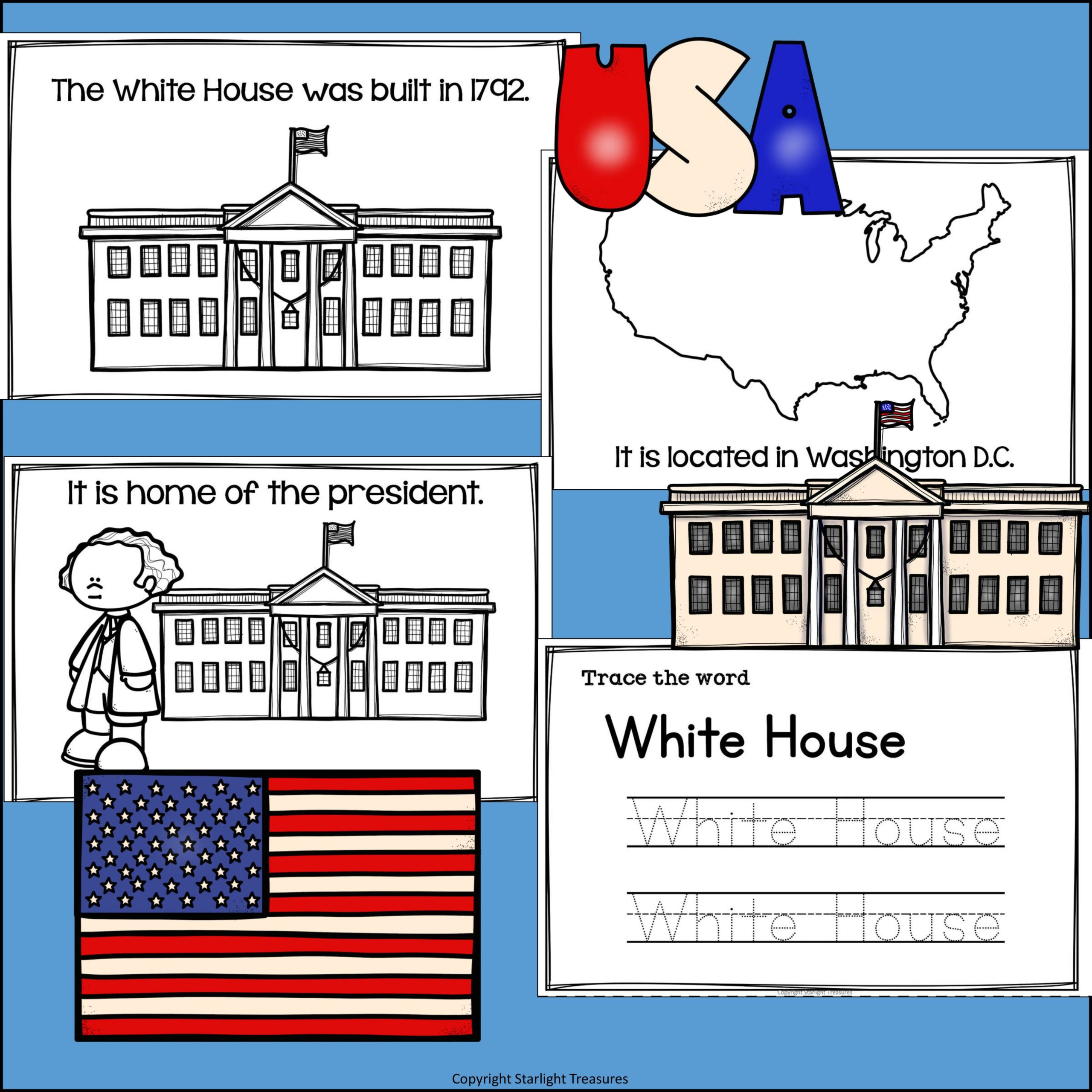 White House Mini Book for Early Readers: American Symbols | Made By ...