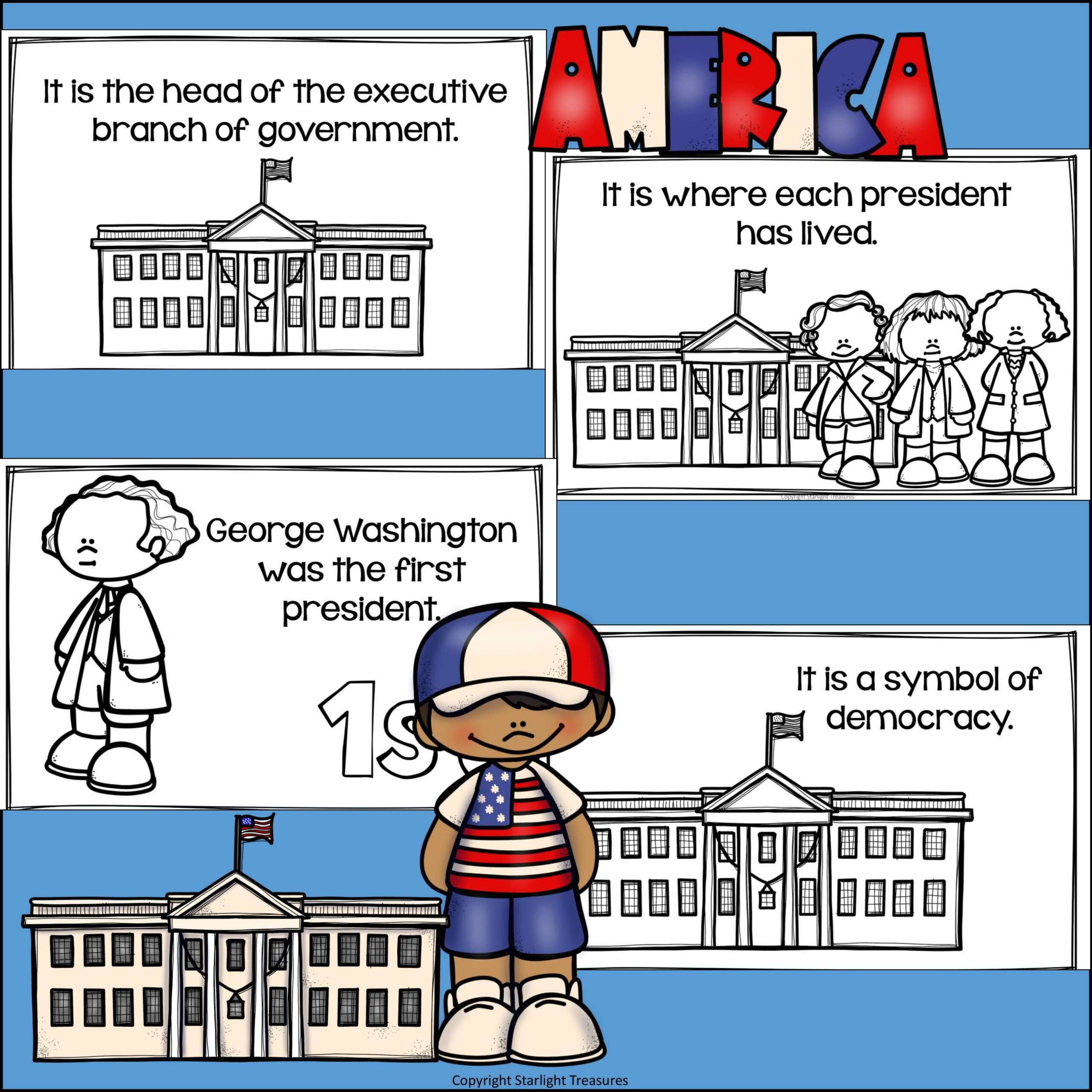 White House Mini Book for Early Readers: American Symbols | Made By ...