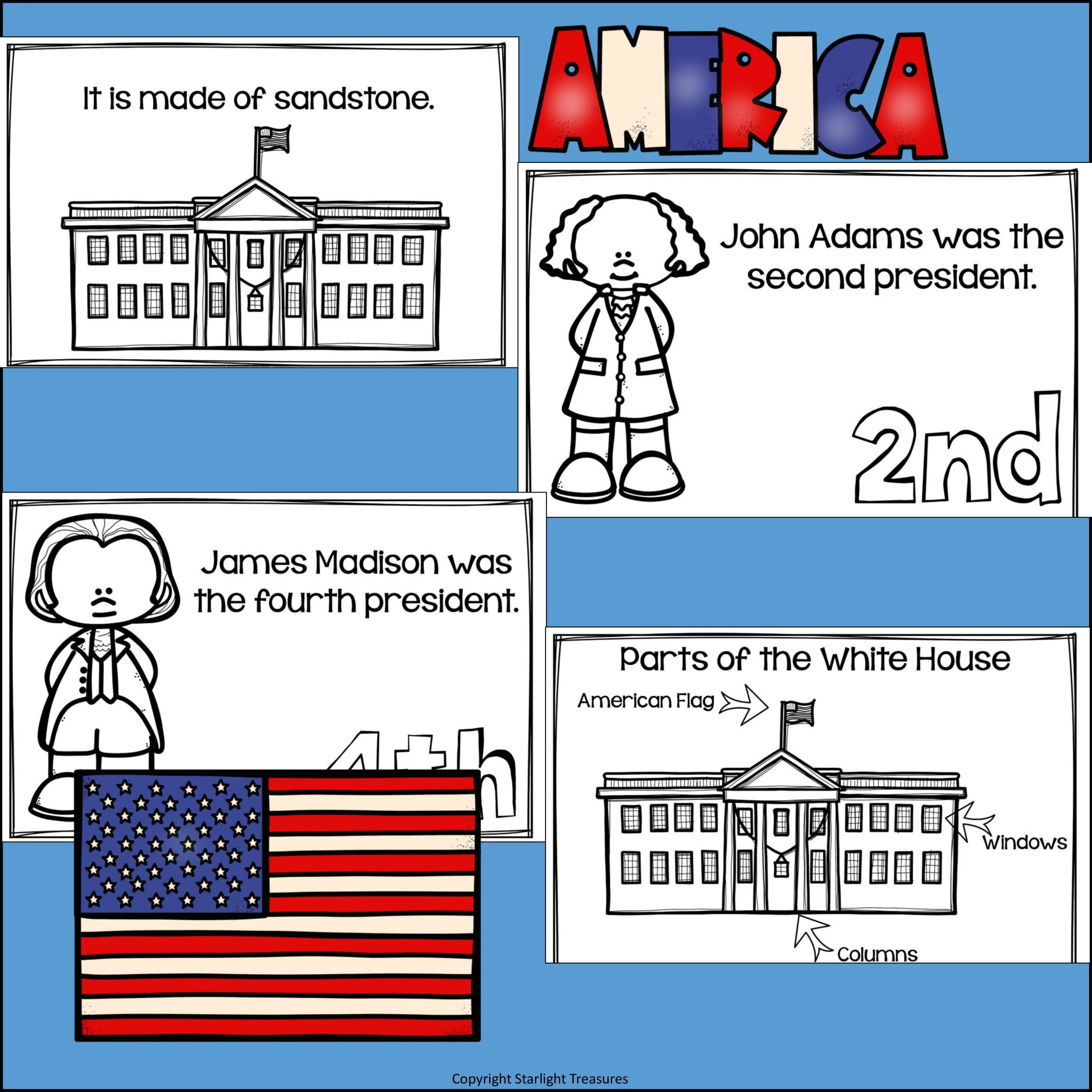 White House Mini Book for Early Readers: American Symbols | Made By ...
