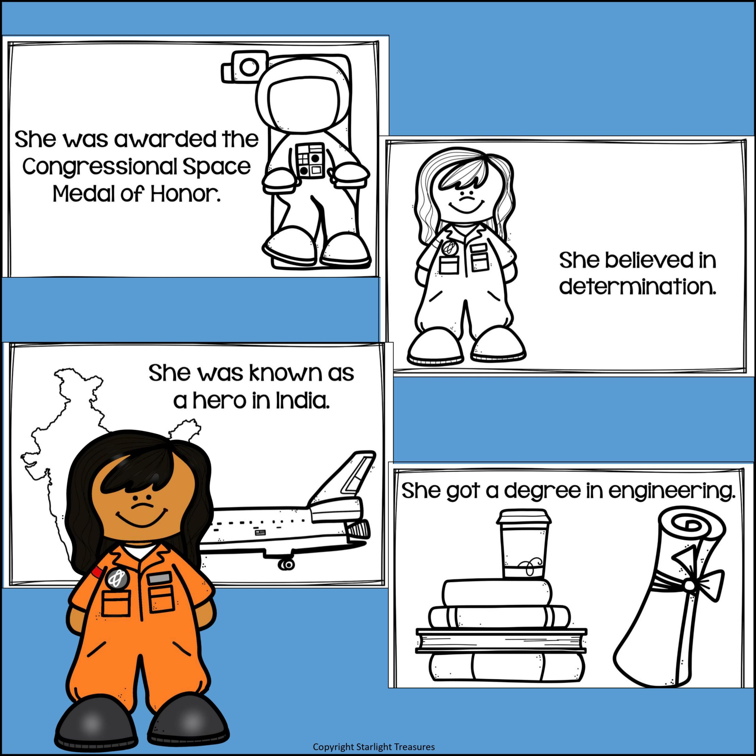 Kalpana Chawla Mini Book for Early Readers: Asian/Pacific Islander Hert ...
