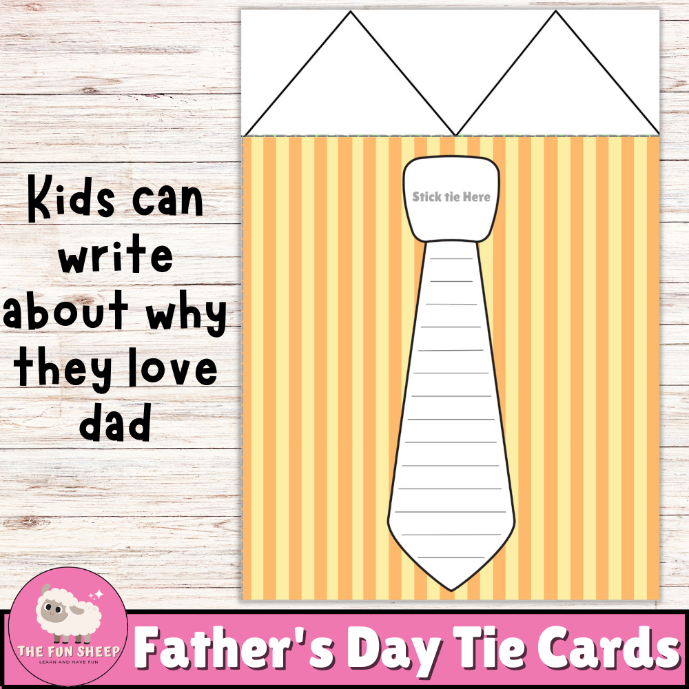 Father's Day Tie Cards| Shirt & Tie Card Craft, Necktie Greeting Card ...