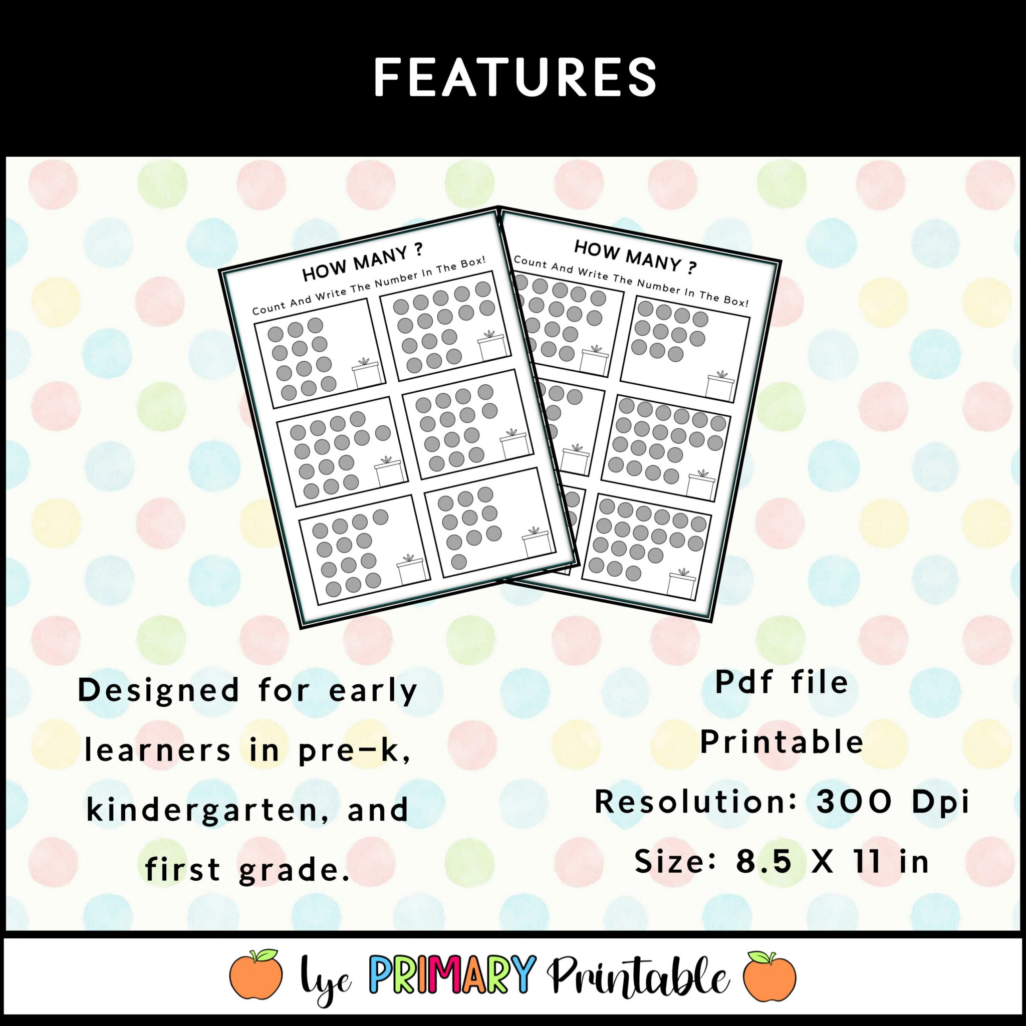 How Many? Counting Numbers 10-20 with Printable Math Worksheets - Made ...