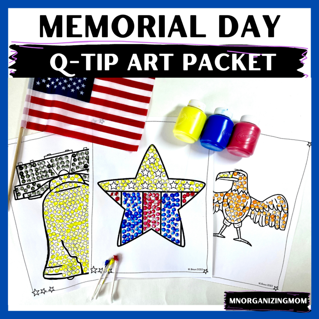 Memorial Day Q-Tip Art Packet | Made By Teachers