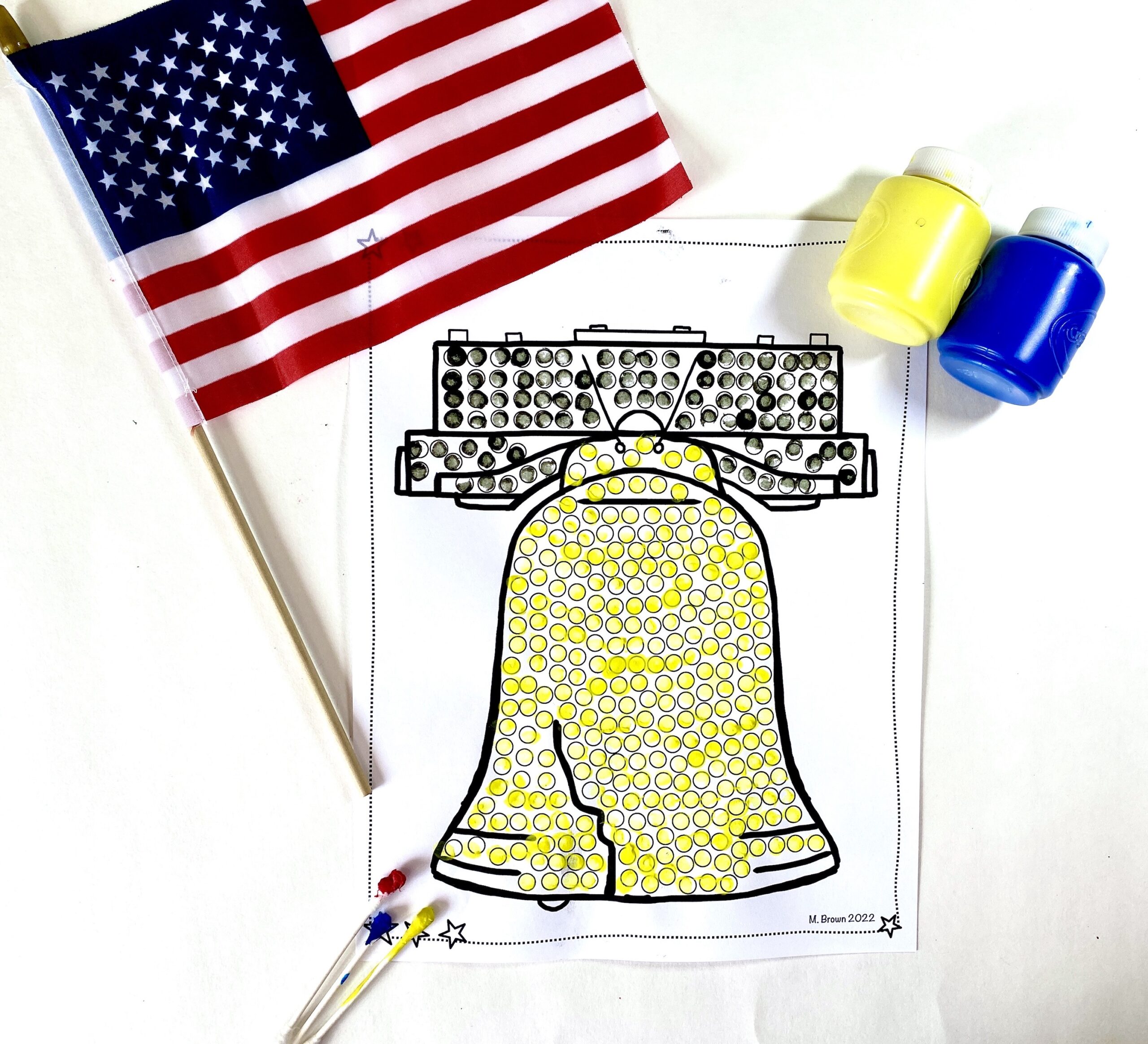 Memorial Day Q-Tip Art Packet | Made By Teachers