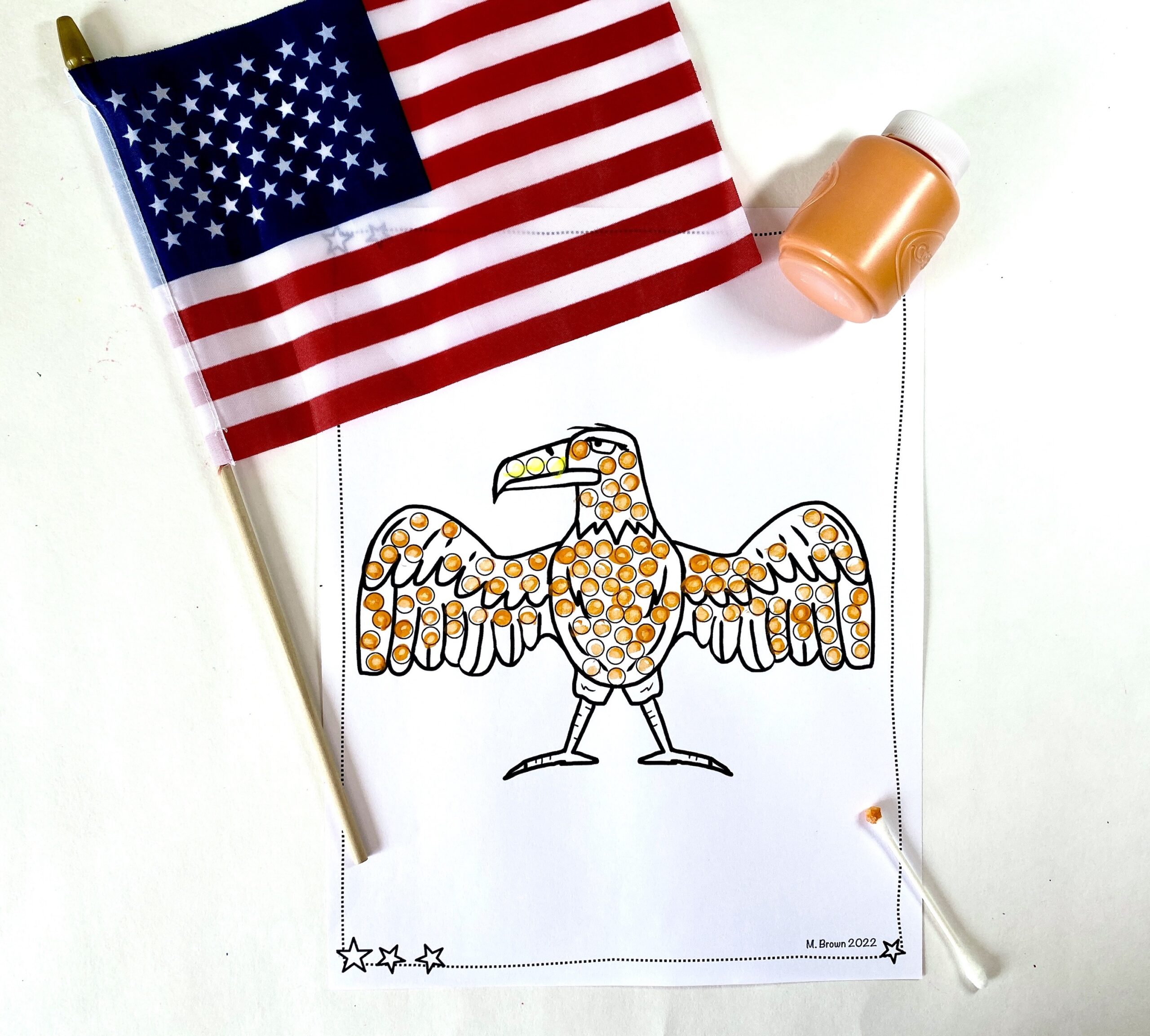 Memorial Day Q-Tip Art Packet | Made By Teachers