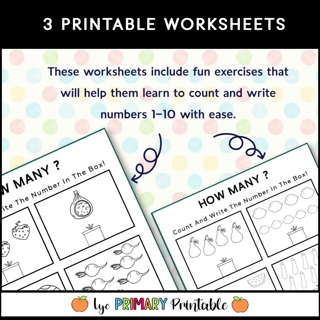 How Many? Counting To 10: Numbers 1-10 Count, Write, And Practice ...