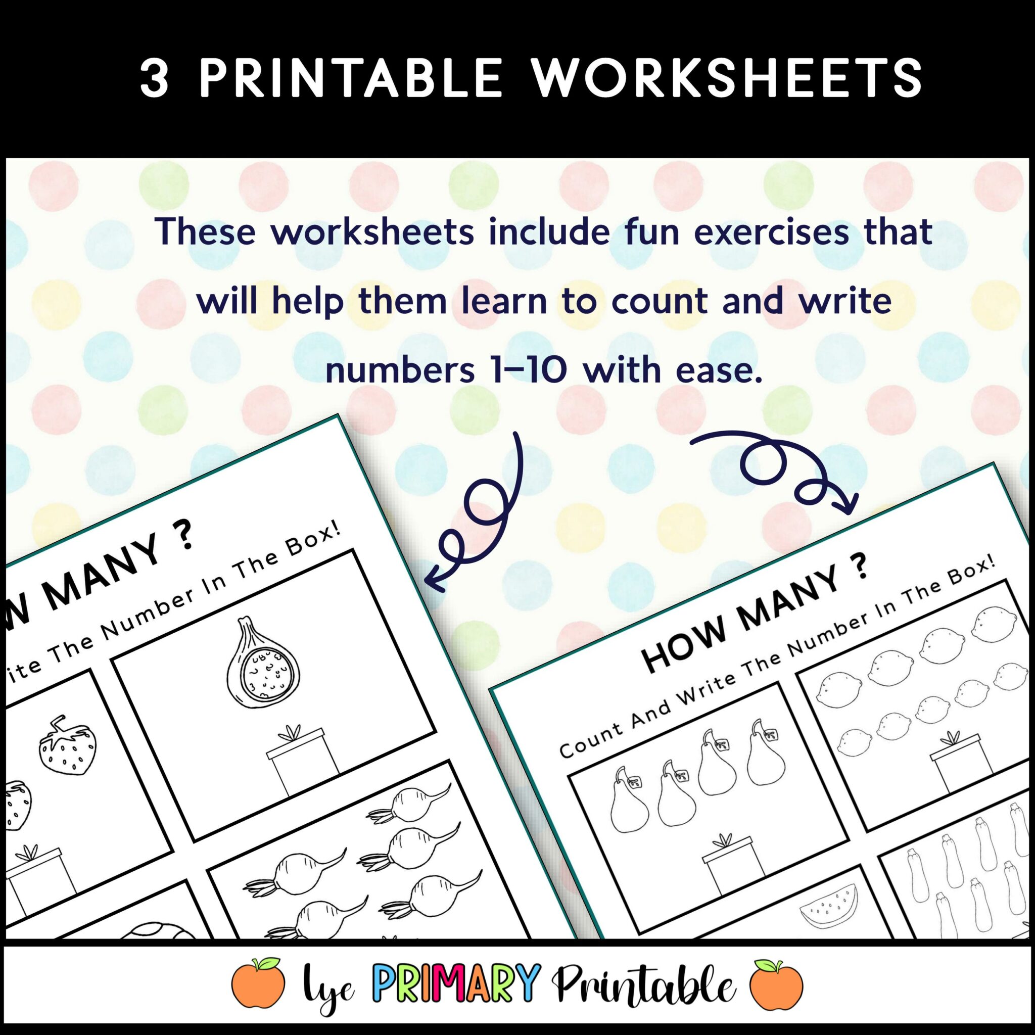 How Many? Counting To 10: Numbers 1-10 Count, Write, And Practice ...