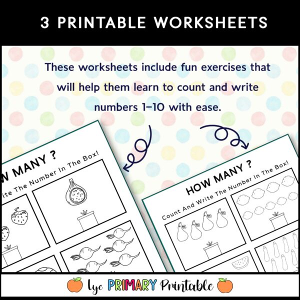 How Many? Counting To 10: Numbers 1-10 Count, Write, And Practice ...