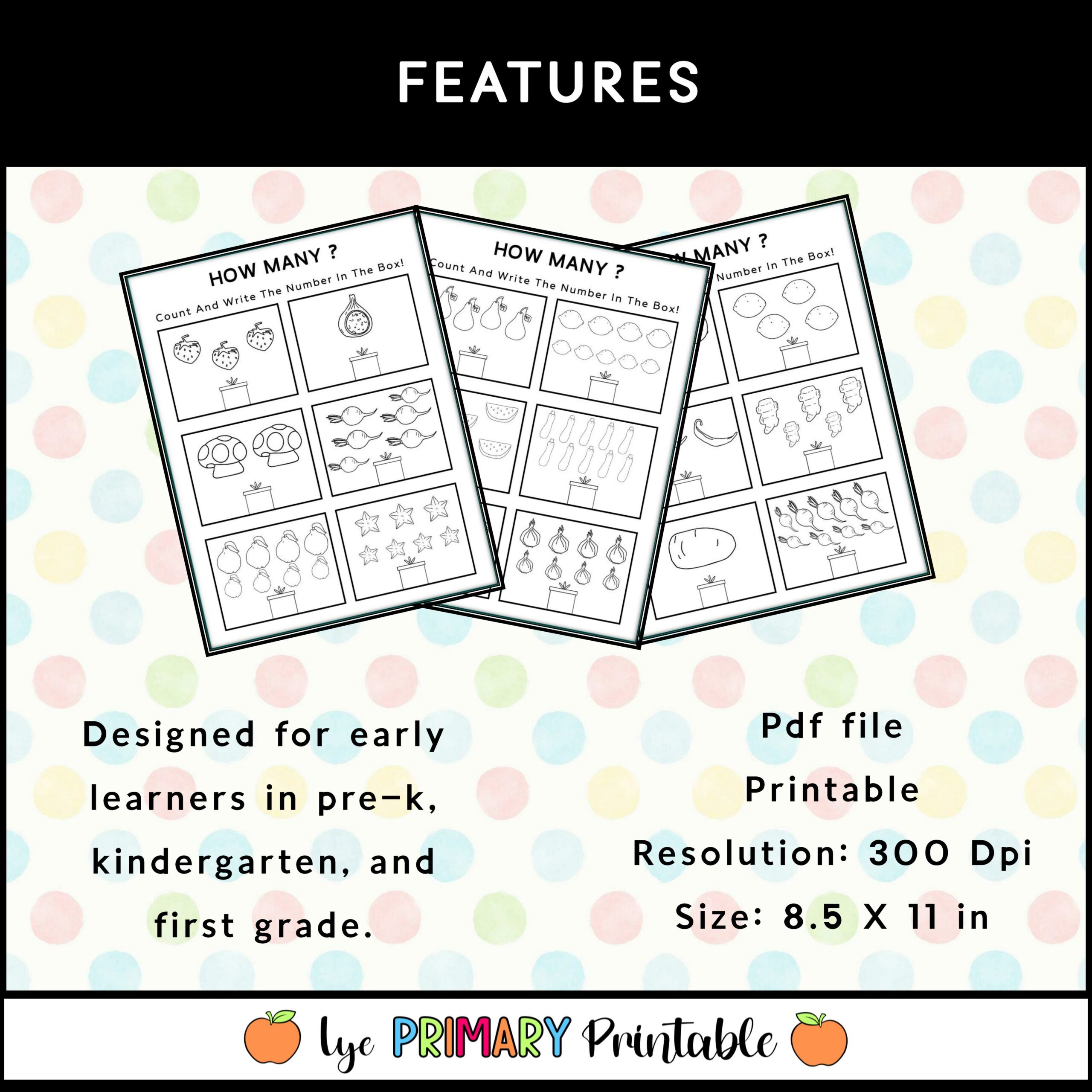 How Many? Counting To 10: Numbers 1-10 Count, Write, And Practice ...