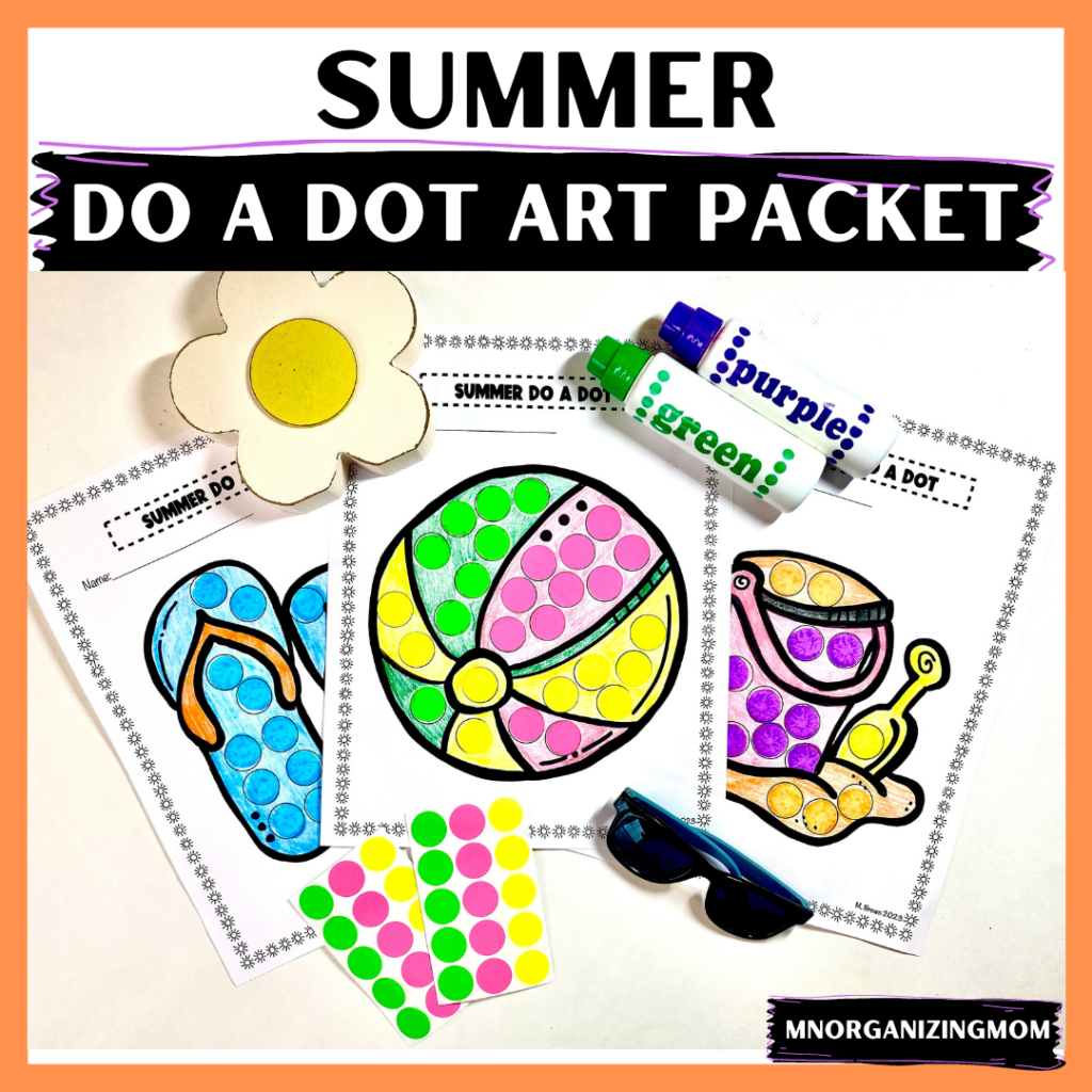 Summer Do A Dot and Q-Tip Art Packet | Made By Teachers
