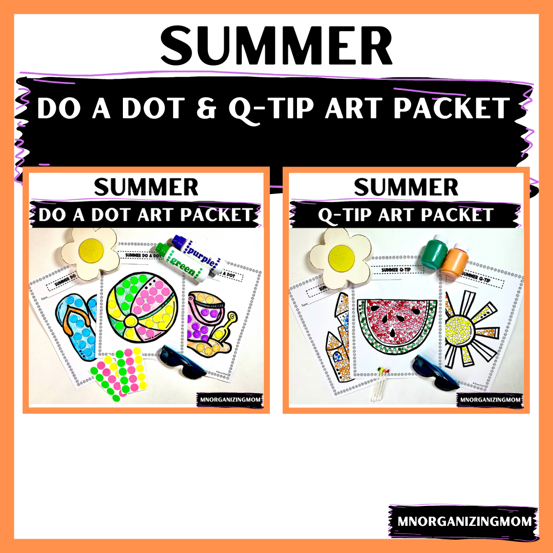 Summer Do A Dot and Q-Tip Art Packet | Made By Teachers