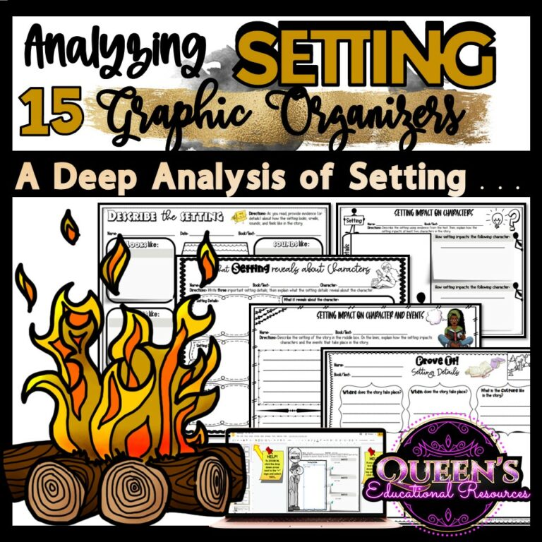 Setting Graphic Organizers Setting Worksheets Analyzing Setting | Made ...