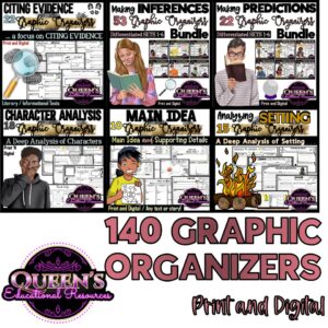Reading Comprehension Graphic Organizers for Fiction and Nonfiction ...