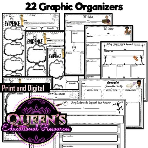 Reading Comprehension Graphic Organizers for Fiction and Nonfiction ...