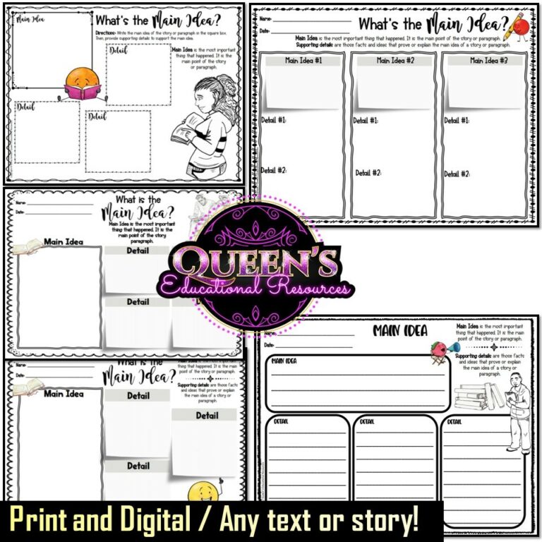 Reading Comprehension Graphic Organizers for Fiction and Nonfiction ...