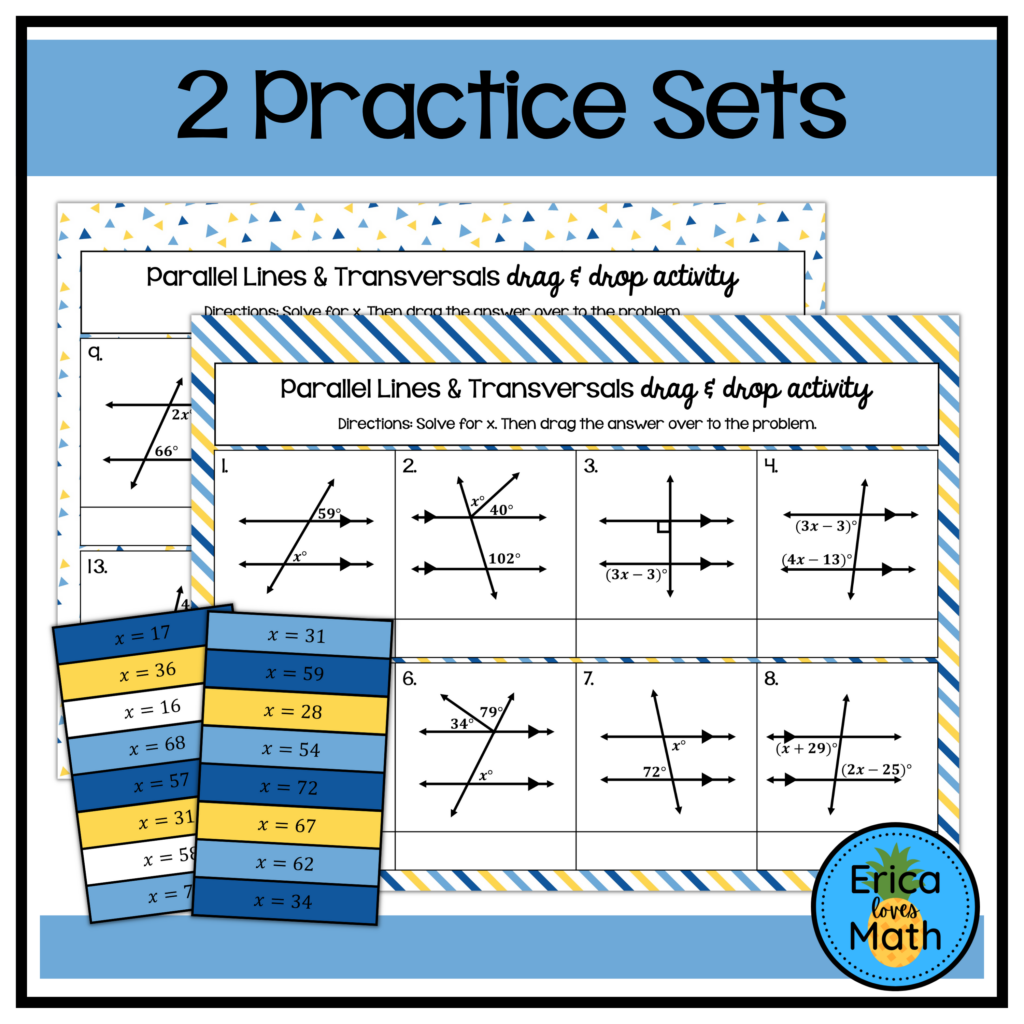 Parallel Lines & Transversals Digital Activity Drag & Drop | Made By ...