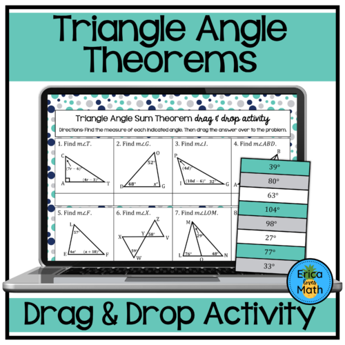 Triangle Angle Theorems Digital Activity Drag & Drop | Made By Teachers