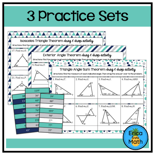 Triangle Angle Theorems Digital Activity Drag & Drop | Made By Teachers