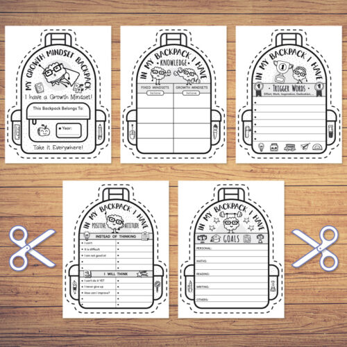 Growth Mindset Backpack Craft Activity, Social Emotional Learning (SEL ...