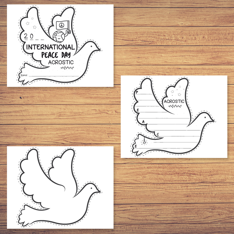 International Peace Day Acrostic | Peace Dove Craft | Made By Teachers