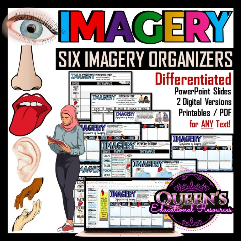 Imagery Worksheets | Imagery Graphic Organizer Worksheets | Imagery ...