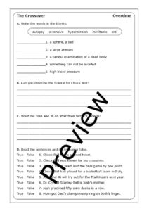 Kwame Alexander "The Crossover" worksheets | Made By Teachers