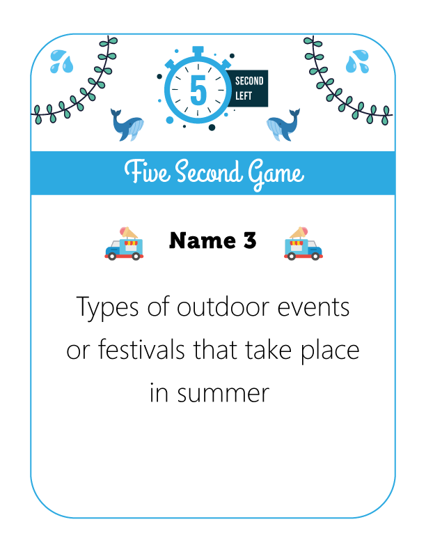 Summer 5 Second Game: A Fun and Fast-Paced Trivia Challenge | Made By ...