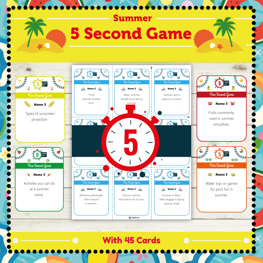 Summer 5 Second Game: A Fun and Fast-Paced Trivia Challenge | Made By ...