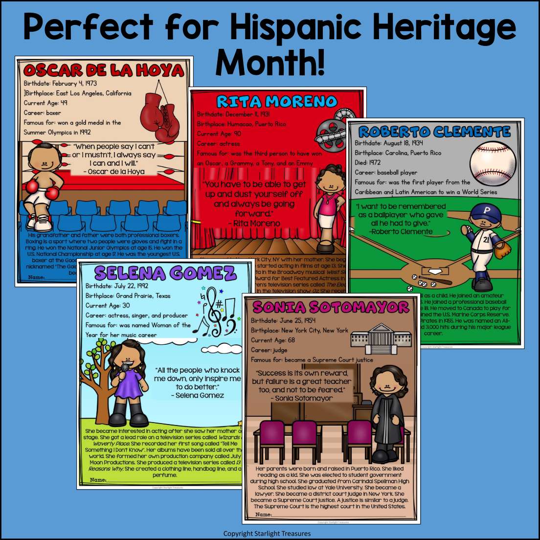 Hispanic Heritage Month Fact Sheets for Early Readers | Made By Teachers