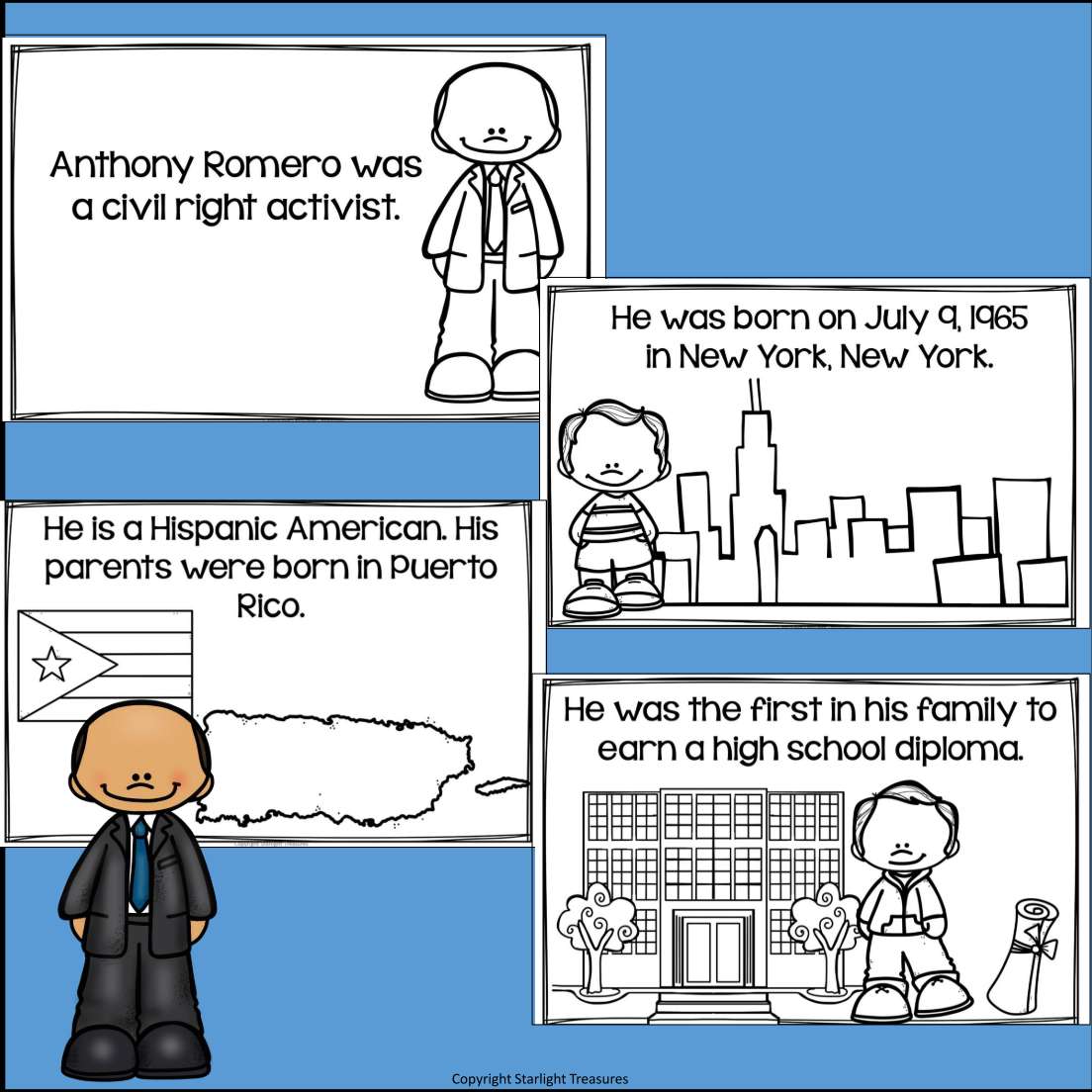 Anthony Romero Mini Book for Early Readers: Hispanic Heritage Month ...