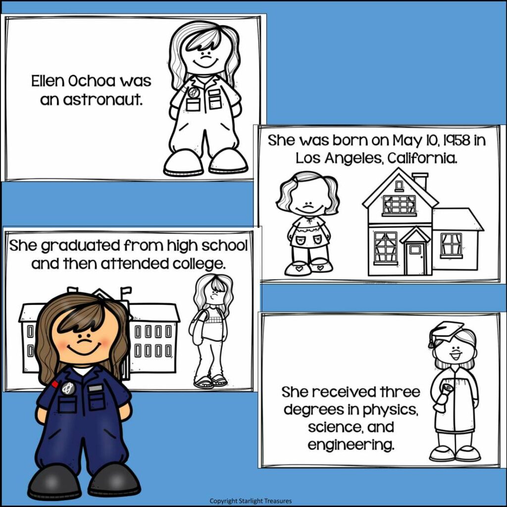 Ellen Ochoa Mini Book for Early Readers: Hispanic Heritage Month | Made ...