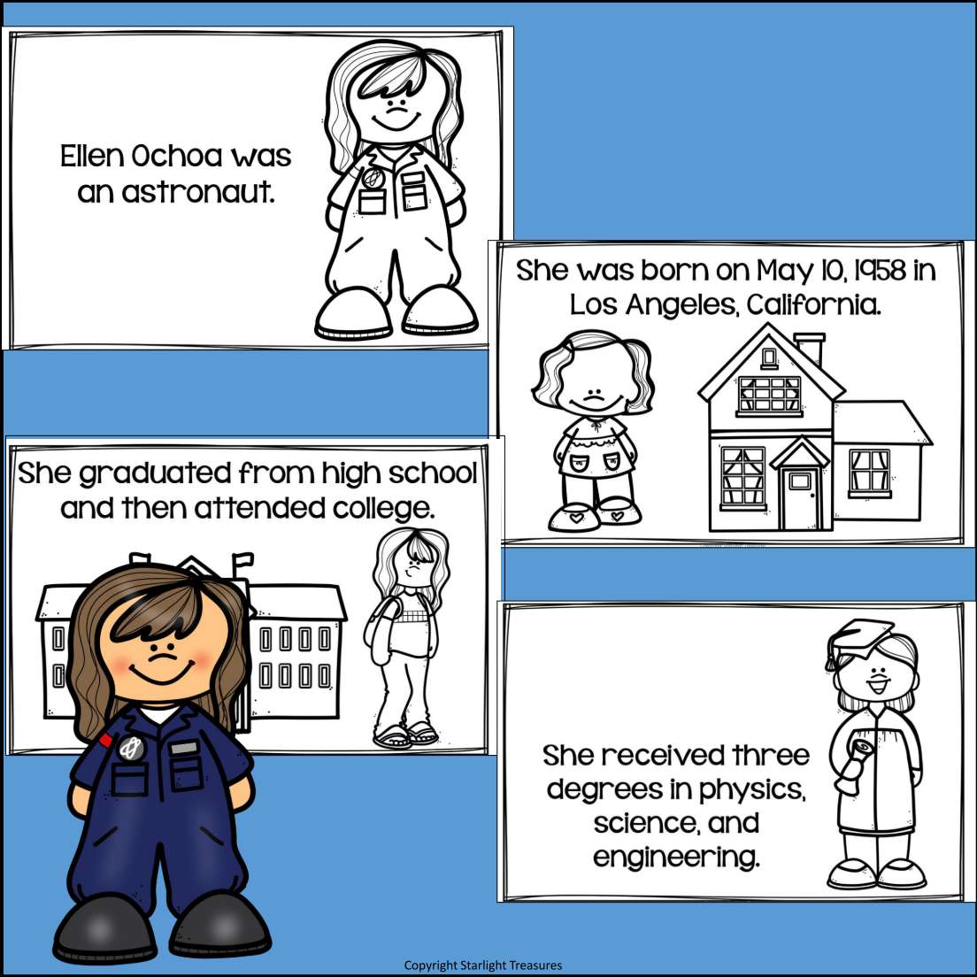 Ellen Ochoa Mini Book for Early Readers: Hispanic Heritage Month | Made ...