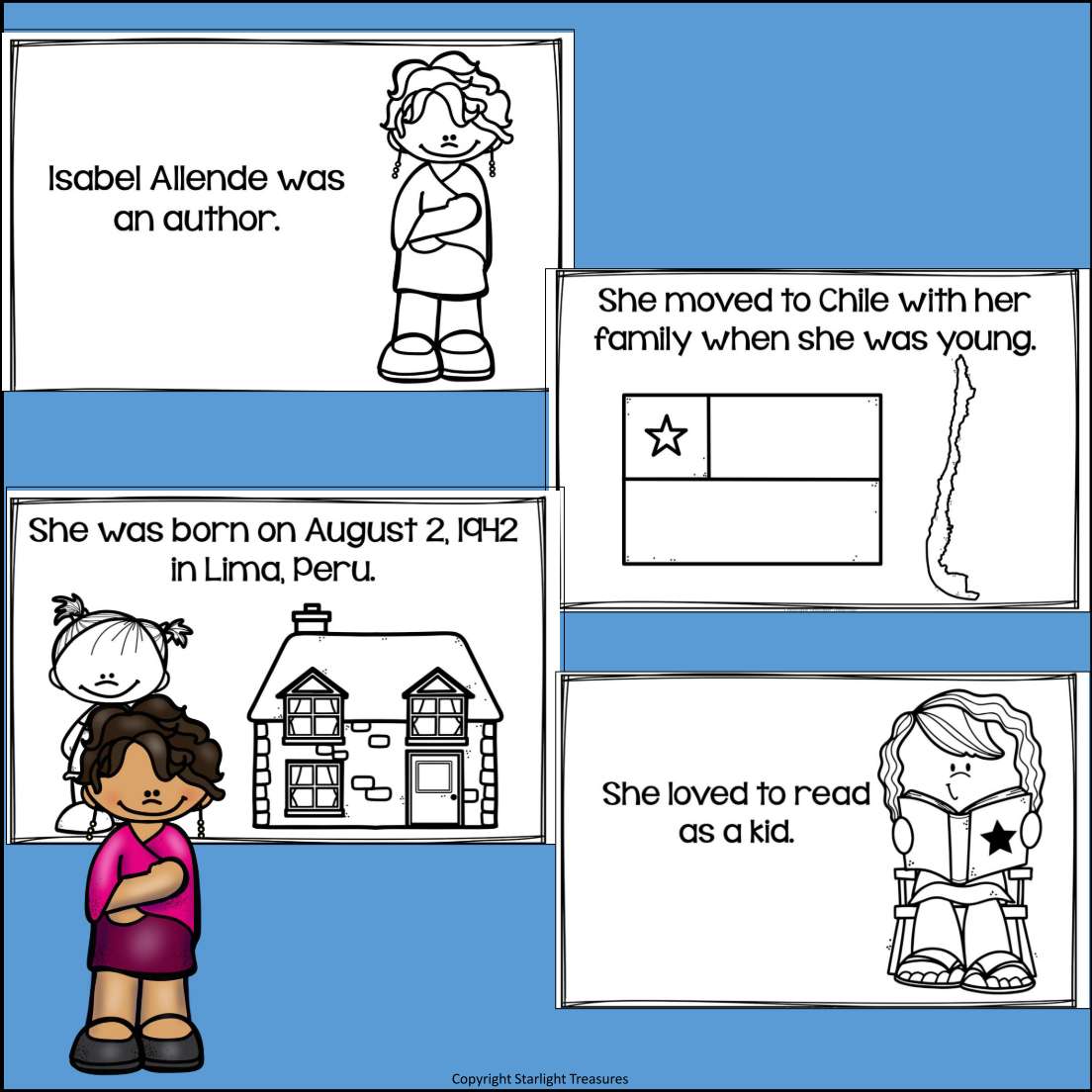 Isabel Allende Mini Book for Early Readers: Hispanic Heritage Month ...