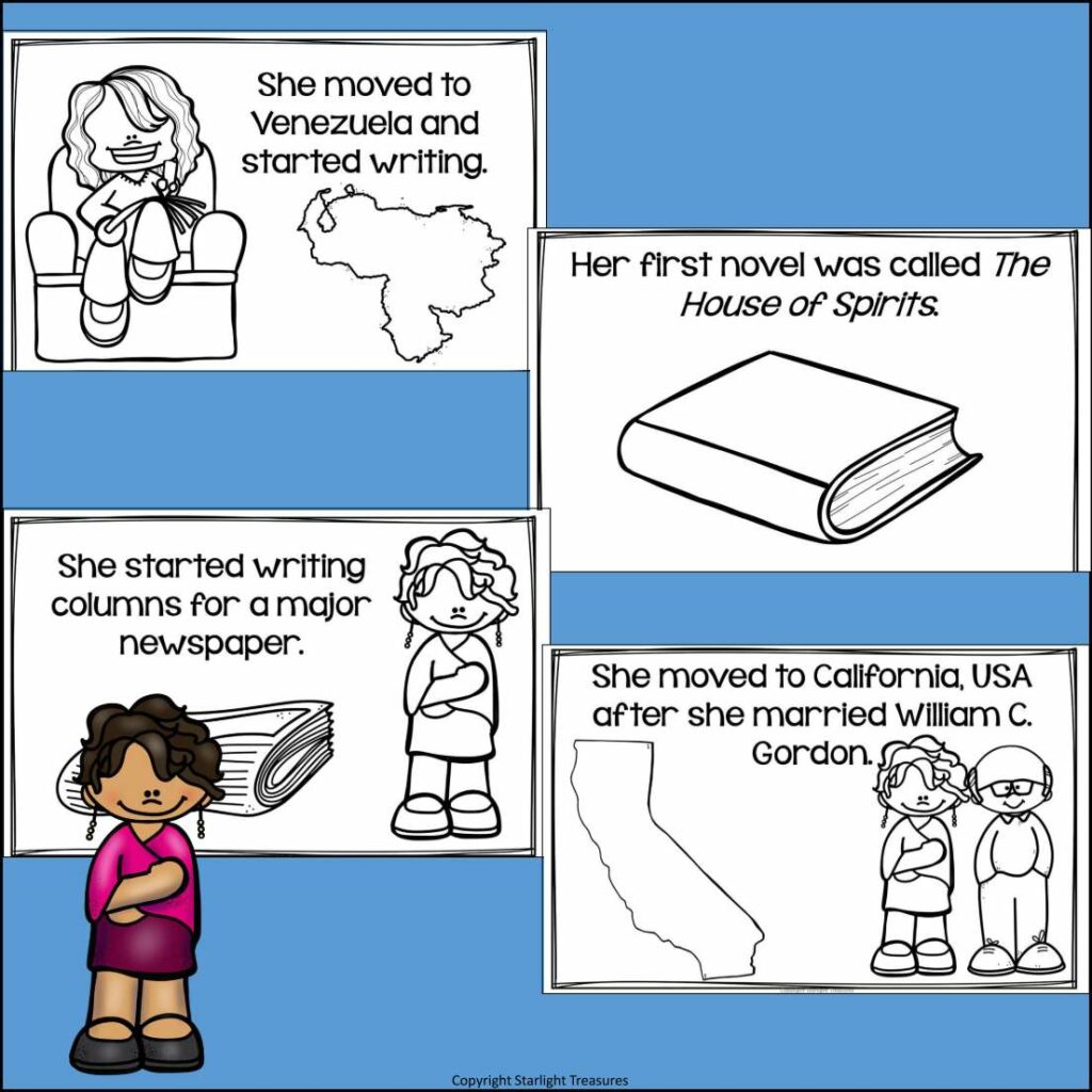 Isabel Allende Mini Book for Early Readers: Hispanic Heritage Month ...