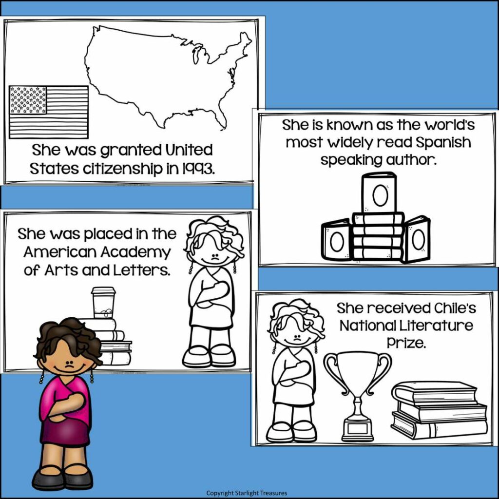 Isabel Allende Mini Book for Early Readers: Hispanic Heritage Month ...